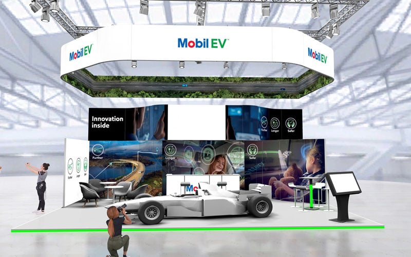 Customised exhibition stand for EXXON Mobil in Munich