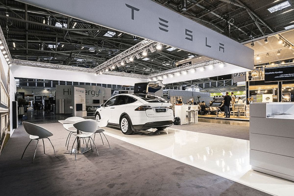 Exhibition stand in Munich for Tesla