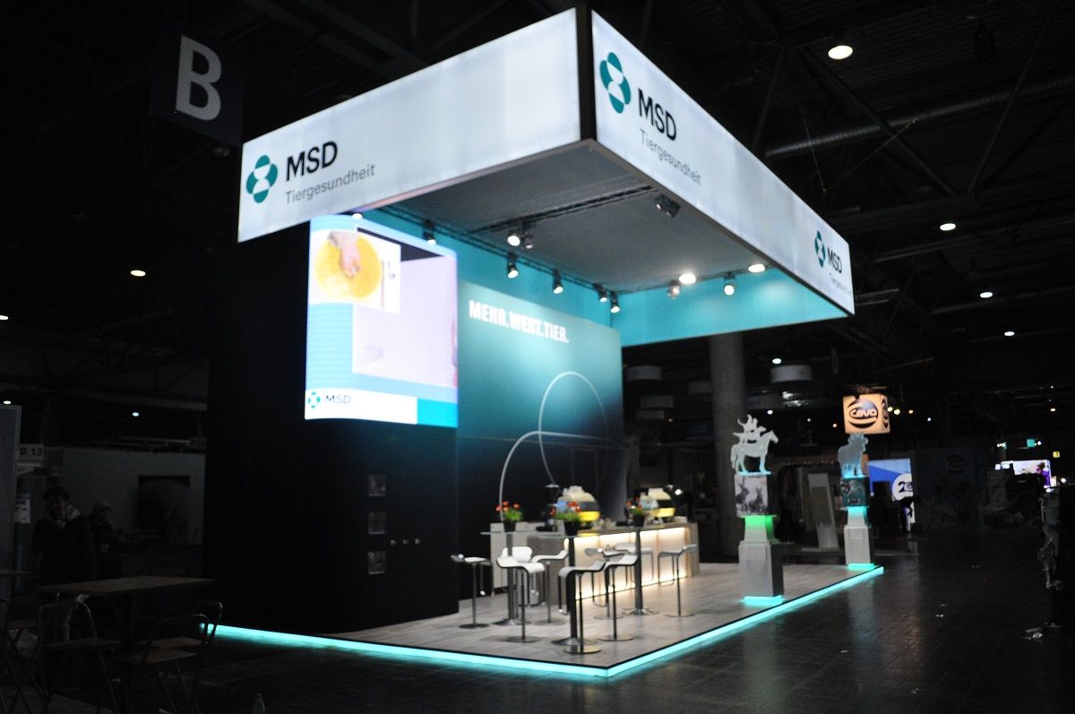 Trade fair stand for MSD in Leipzig